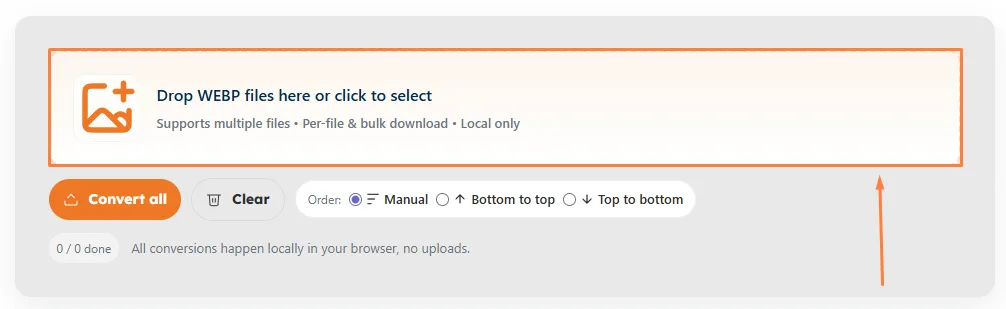 WEBP to PDF Converter - ToolsBeacon